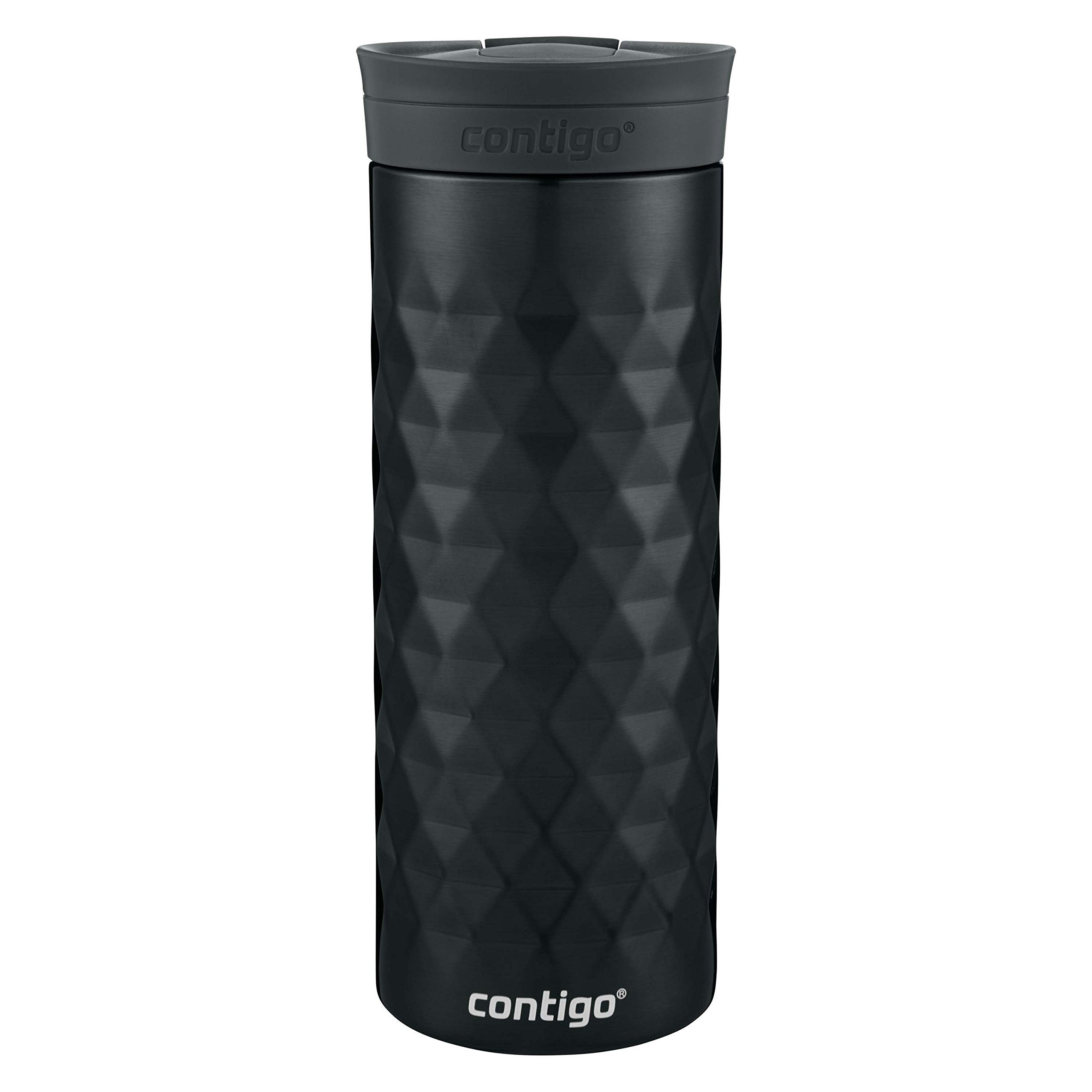 Contigo SnapSeal Kenton Travel Stainless Steel Mugs, 20 oz, Black & Spiced Wine, 2-Pack