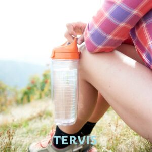 Tervis EttaVee Bright Brushstrokes Made in USA Double Walled Insulated Tumbler Travel Cup Keeps Drinks Cold & Hot, 24oz Water Bottle, Classic