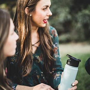 Simple Modern 40oz Water Bottle, Insulated Reusable Wide Mouth Stainless Steel Metal Flask with Flip Lid, Simple Stainless