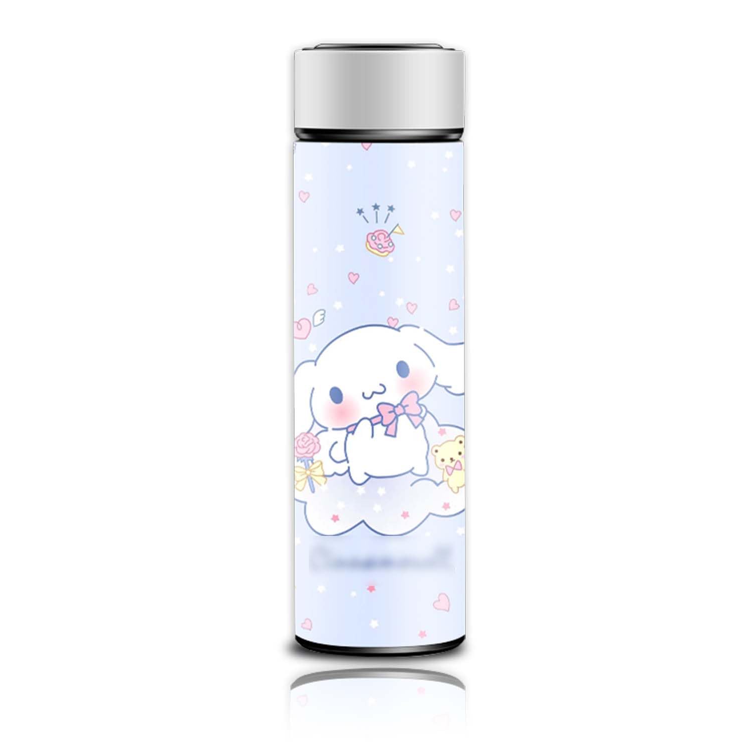 G-Ahora Anime Water Bottle,Anime Water Bottle Cup,Smart Temp Display Reusable Water Bottle 500ml (Cinnamo)