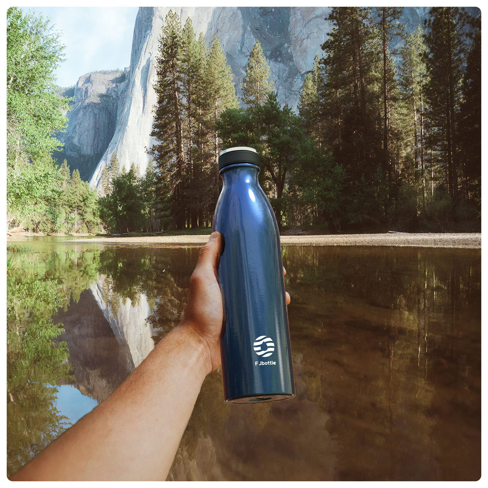 Fjbottle Stainless Steel Insulated Water Bottles -34oz/1000ml Sports Water Bottle Keep Carbonated Drink Cold 24H and Hot 12H for kids,Women,Men Leisure Home Water Bottles