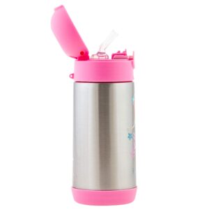 Stephen Joseph Double Wall Stainless Steel Bottles, Insulated Water Bottle for Kids Toddlers, Vacuum Insulated Bottle with Straw, BPA-Free Water Bottle – 11.8 Ounces, MERMAID