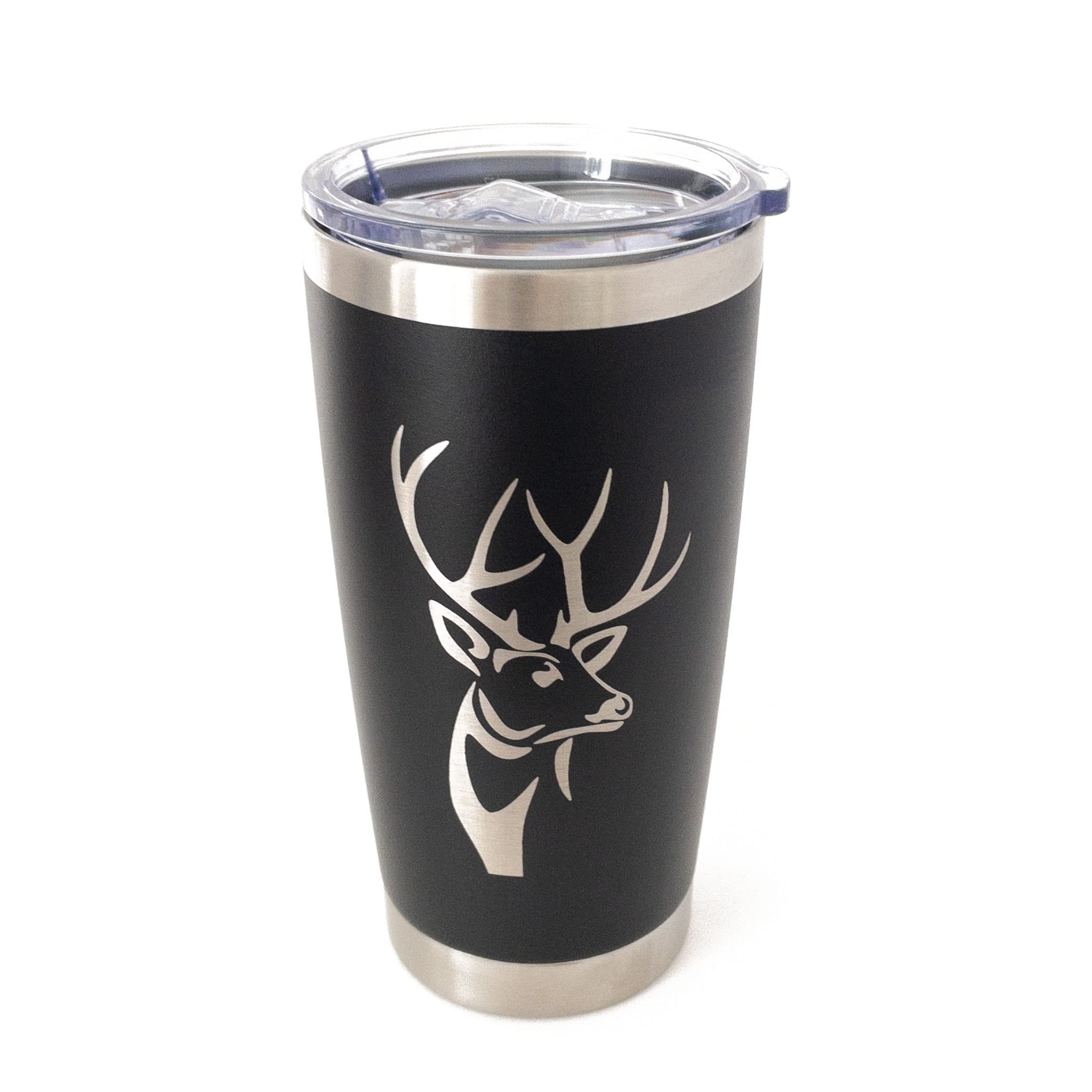 Deer Hunting 20oz Coffee Mug (Black), Hunting Gifts Travel Mug, Coffee Tumbler for Men, Outdoorsy Gifts