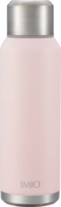 wahei freiz im-0008 immio slim bottle, office, portable, 10.1 fl oz (300 ml), pink, vacuum insulated construction, hot or cold