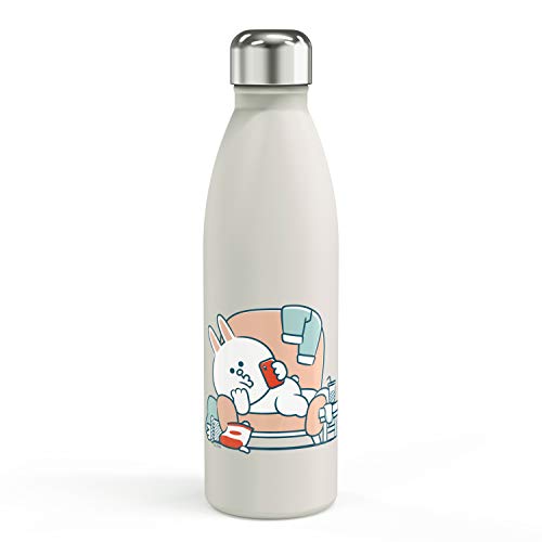 Zak Designs LINE Friends CONY 17.5 oz Stainless Steel Vacuum Insulated Water Bottle with Leak-Proof Cap Keeps Drinks Cold