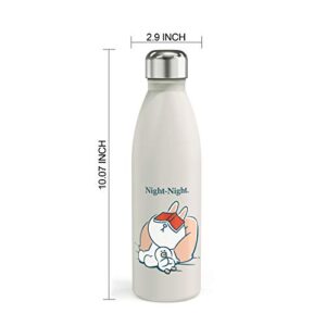 Zak Designs LINE Friends CONY 17.5 oz Stainless Steel Vacuum Insulated Water Bottle with Leak-Proof Cap Keeps Drinks Cold