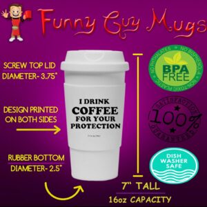 Funny Guy Mugs May The Force Be With You Equation Travel Tumbler With Removable Insulated Silicone Sleeve, Black, 16-Ounce