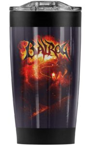 the lord of the rings balrog stainless steel tumbler 20 oz coffee travel mug/cup, vacuum insulated & double wall with leakproof sliding lid | great for hot drinks and cold beverages