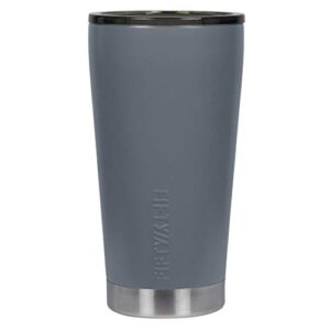 fifty/fifty t16000001 16oz - slate grey tumbler - smoke slide lid