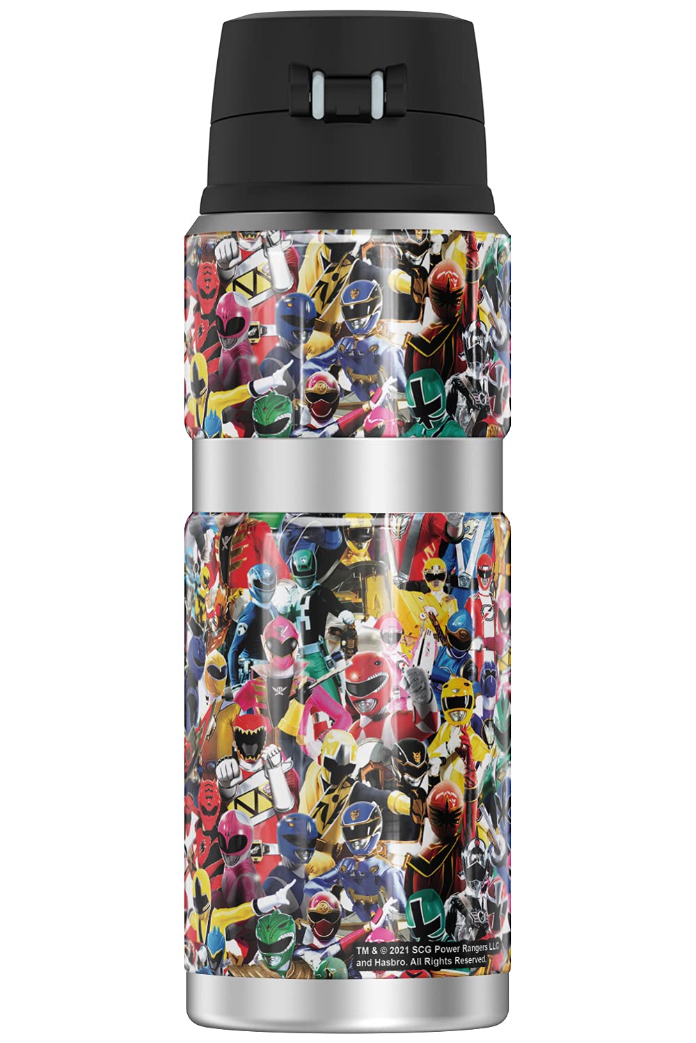 Power Rangers Crowd of Rangers THERMOS STAINLESS KING Stainless Steel Drink Bottle, Vacuum insulated & Double Wall, 24oz