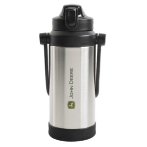 gibson john deere thermal double wall stainless steel, 77oz jug, grey