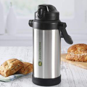 Gibson John Deere Thermal Double Wall Stainless Steel, 77oz Jug, Grey