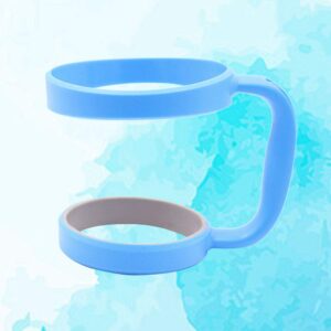 30oz Tumbler Handle Anti-Slip Travel Mug Grip Adjustable Cup Holder Mug Handle Fit for 20Oz to 40Oz (Sky-blue)