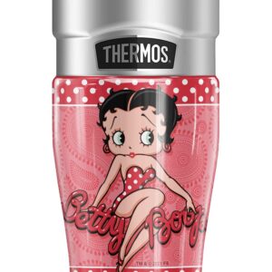 THERMOS Betty Boop Paisley Dots STAINLESS KING Stainless Steel Travel Tumbler, Vacuum insulated & Double Wall, 16oz