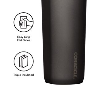 Corkcicle Commuter Cup Insulated Stainless Steel Leak Proof Travel Coffee Mug Keeps Beverages Cold for 9 Hours and Hot for 3 Hours, Matte Black, 17 oz