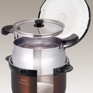 THERMOS KBG-3000 CBW Vacuum Insulated Cooker, Shuttle Chef, 7.1 gal (3.0 L), Clear Brown