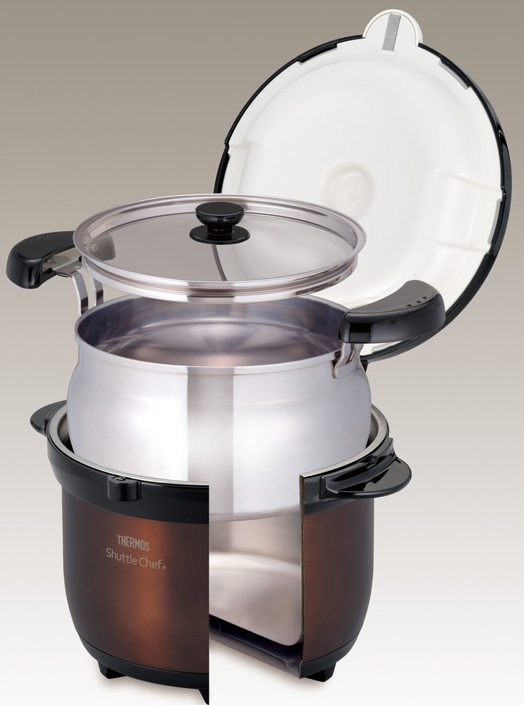 THERMOS KBG-3000 CBW Vacuum Insulated Cooker, Shuttle Chef, 7.1 gal (3.0 L), Clear Brown