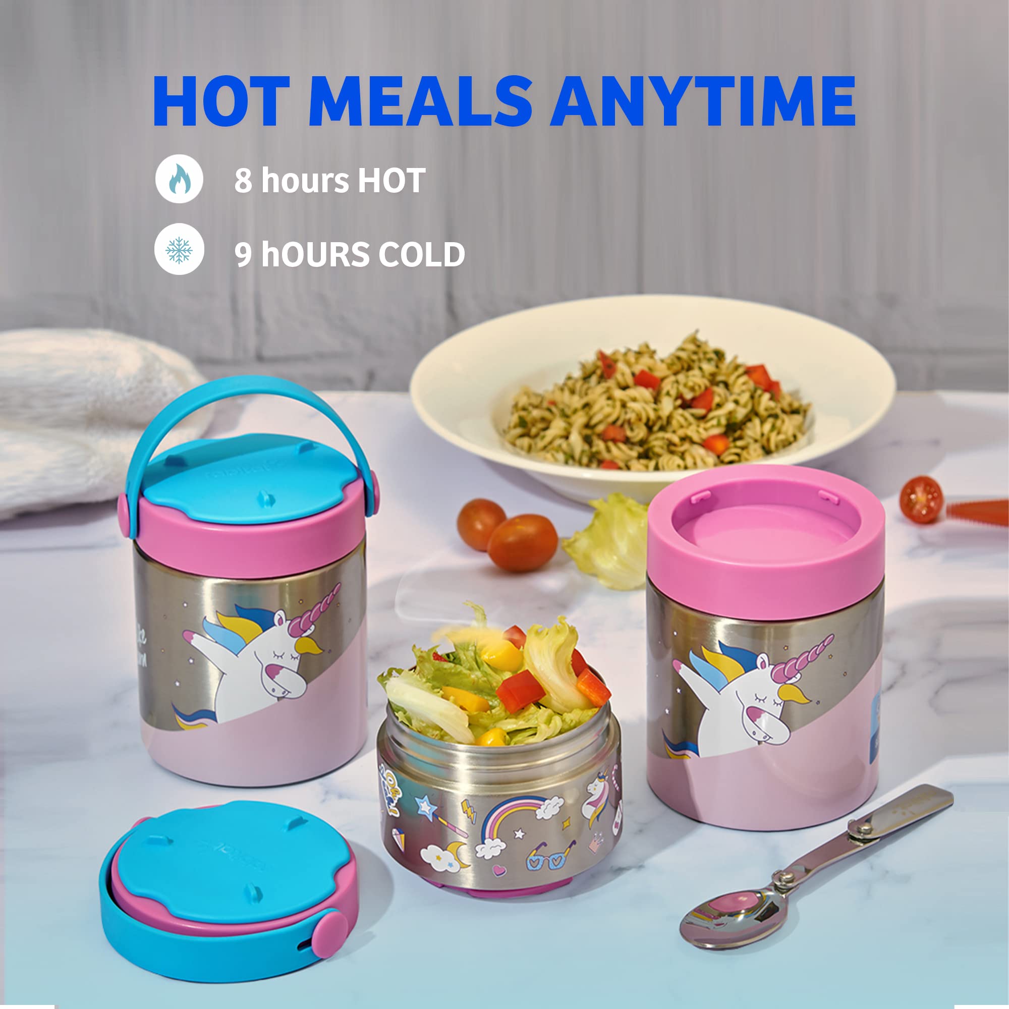 Rabitat MEALMATE MAX Vacuum Insulated Food Jar | Stainless Steel Food Jar for Kids (MEALMATE MAX 700ml, Shyguy)