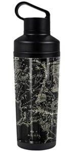 lord of the rings - logo official map of me 18 oz insulated water bottle, leak resistant, vacuum insulated stainless steel with 2-in-1 loop cap