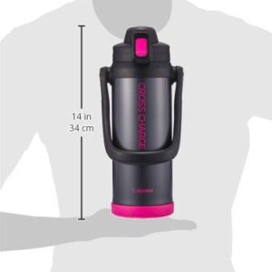 Zojirushi SD-BD20-BP20-BP2060ml Water Bottle, Direct Drinking, Sports Type, Stainless Steel Jug Bottle, 0.6 gal (2.06 L), Pink Black