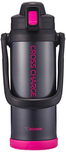 Zojirushi SD-BD20-BP20-BP2060ml Water Bottle, Direct Drinking, Sports Type, Stainless Steel Jug Bottle, 0.6 gal (2.06 L), Pink Black