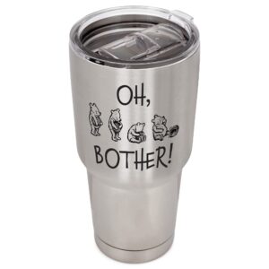 elanze designs oh bother winnie-the-pooh 30 ounce stainless steel travel tumbler