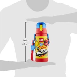 Skater SDPV5_484919 Children's Water Bottle, Direct Drinking, Stainless Steel, With Lock, 3D Print, 16.2 fl oz (480 ml), Tomica, Diameter 3.0 x Height 9.4 inches (76 x 238 mm), Kids Boys