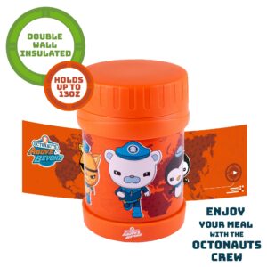 Octonauts Above & Beyond Stainless Steel Vacuum Insulated 13 oz Food Jar for Kids, Orange - Leak-Proof Container Keeps Meals, Liquids, Soups Hot or Cold for Hours - Lunch Boxes & Bags Back to School