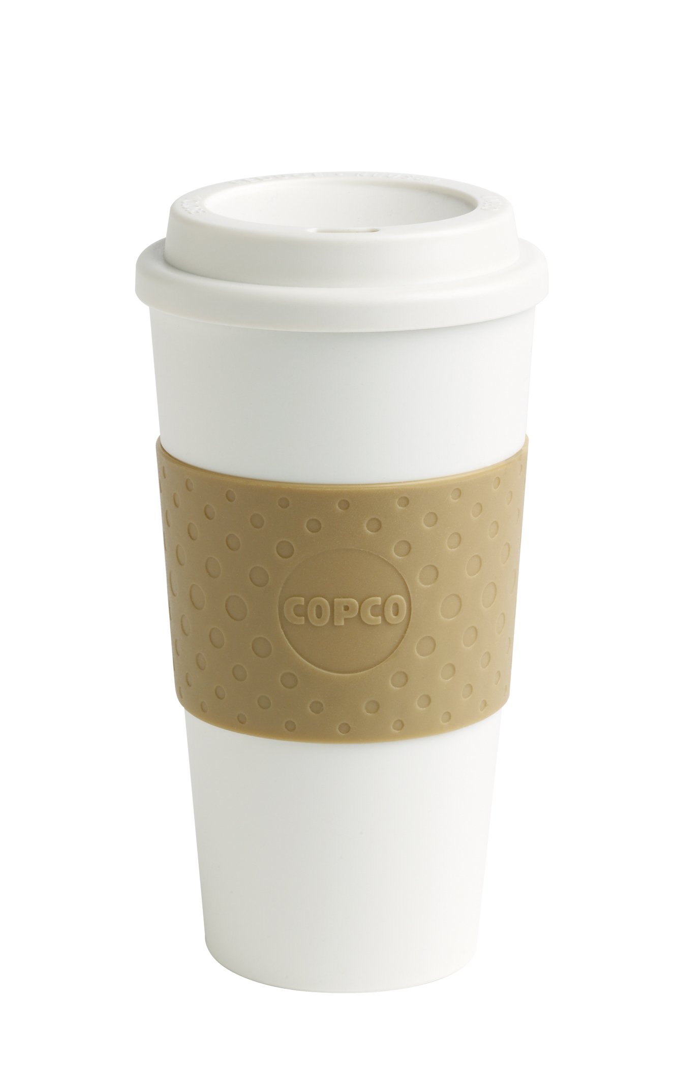 Copco opco 16-Ounce Capacity Acadia Reusable To Go Mug, 16 ounces, Tan