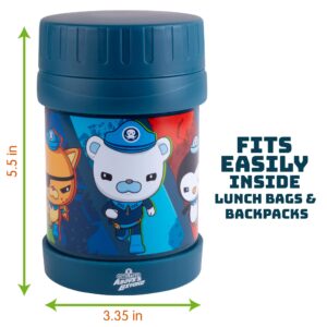 Octonauts Above & Beyond Stainless Steel Vacuum Insulated 13 oz Food Jar for Kids, Blue - Leak-Proof Container Keeps Meals, Liquids, & Soups Hot or Cold for Hours - Fits Inside All Lunch Boxes & Bags