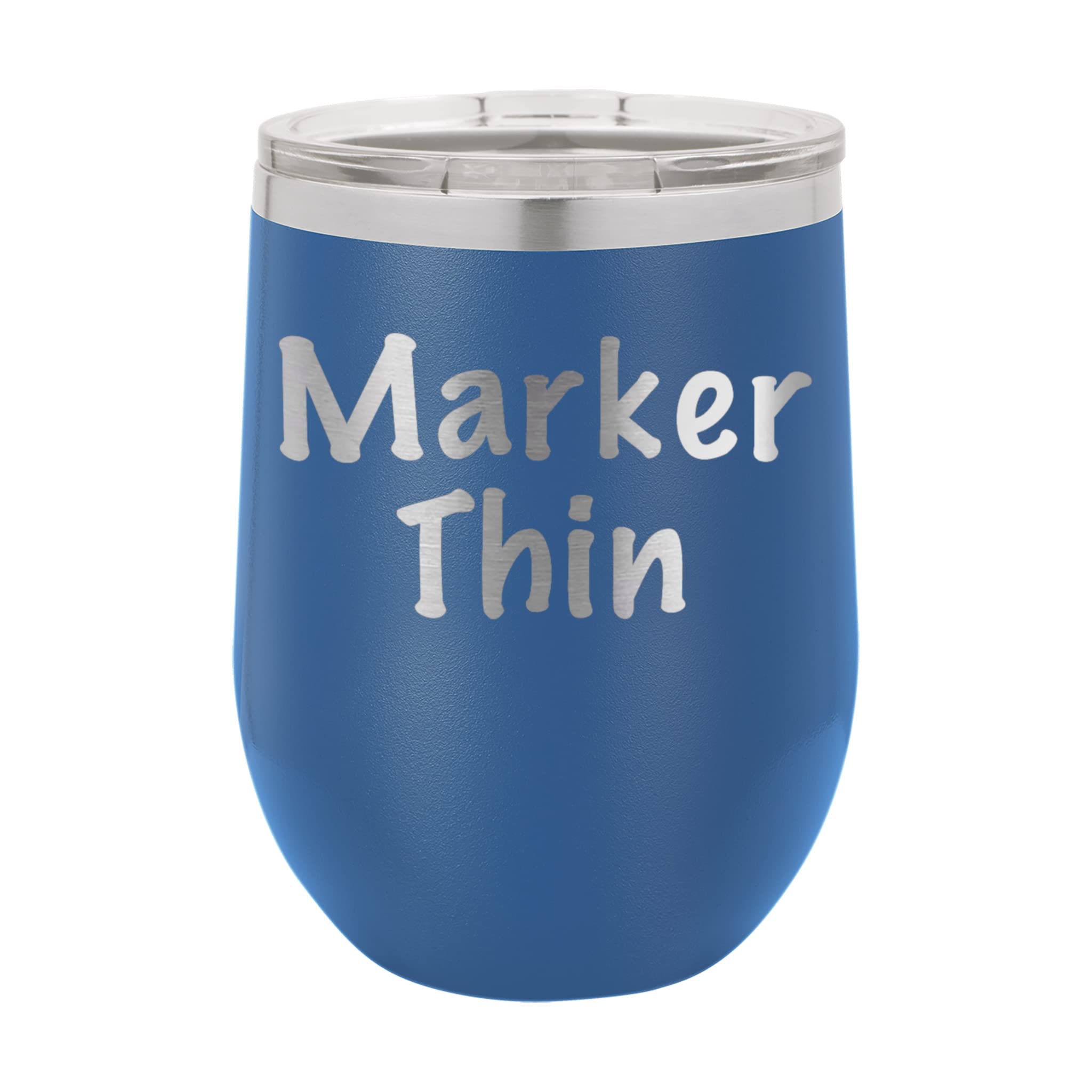 Your Name Text Engraved, Stainless Steel Tumbler, Customized cups, Double Insulated Mug Hot Cold Drink With Lid, Straw Option - 16 Different Colors (12 oz Wine, Personalize Name, Royal Blue)