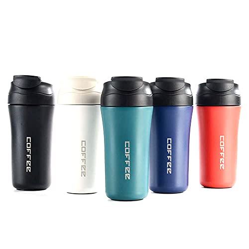 Beeiee Travel Mug with Flip Lid 15oz/450ml Coffee Cup Tumbler Thermos Insulated Coffee Travel Mug,Double Wall Vacuum,304 Stainless Steel