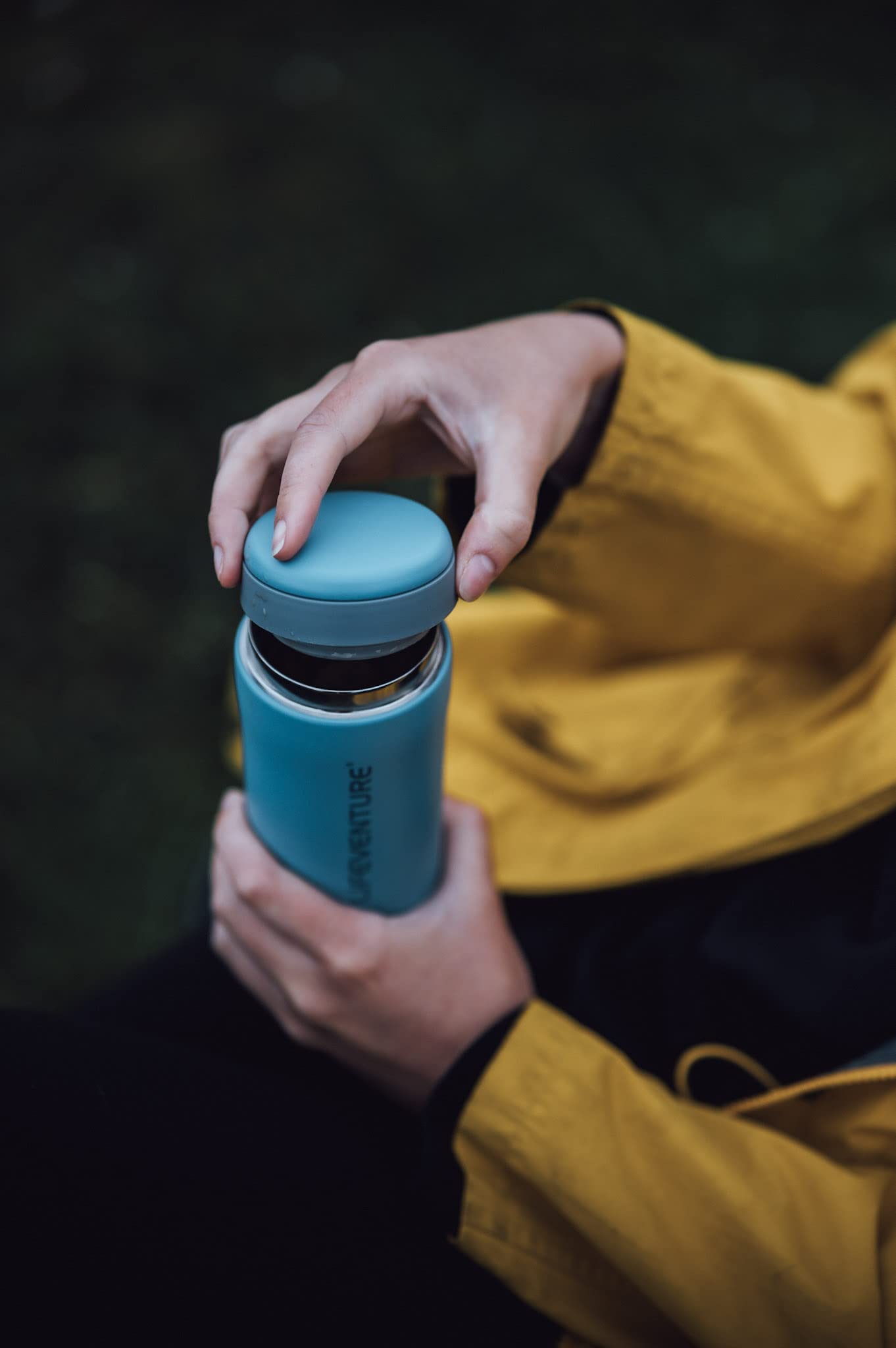 Lifeventure Thermal Mug, Matt Ice Blue, 300ml