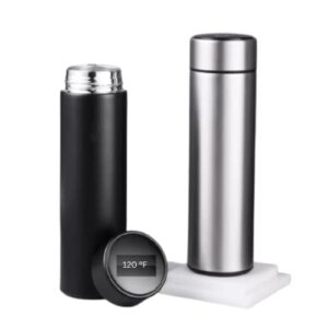 Shari’s Tea – Temperature Controlled Thermos with Infuser - Smart Coffee and Tea Thermos with LED Temperature Display in Fahrenheit, Insulated Bottle Stay Hot or Cold for up to 24 Hrs.