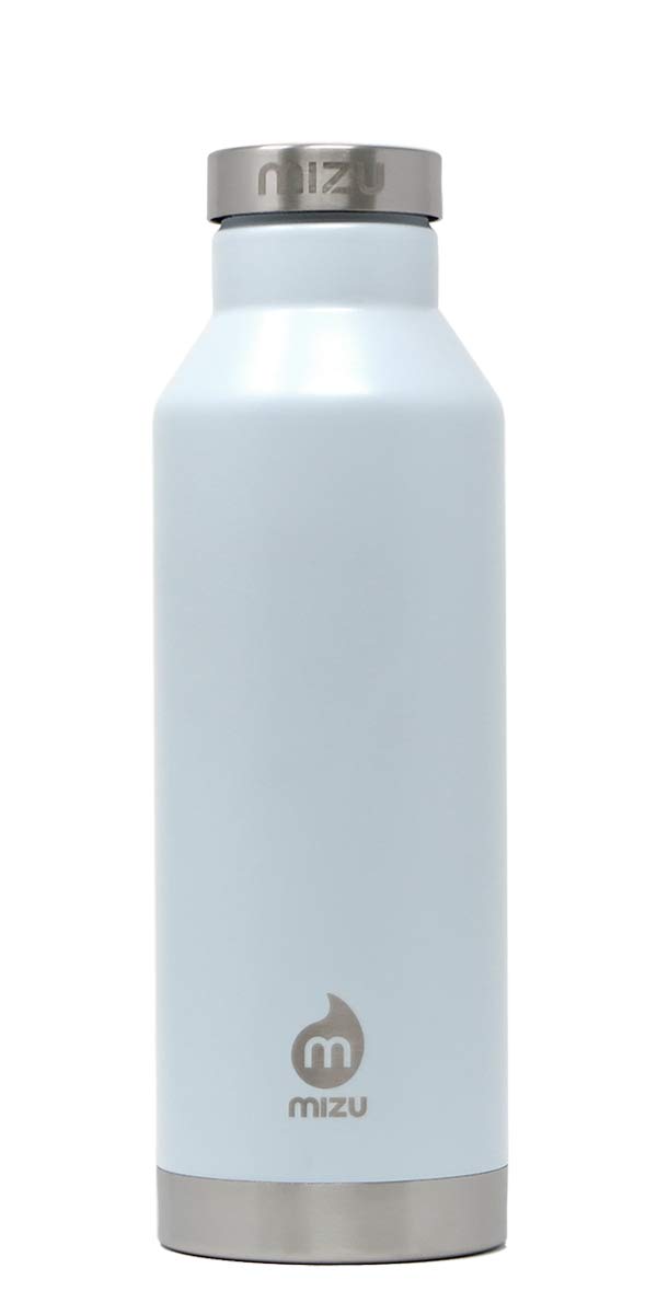 Mizu V6 19 oz. Insulated Stainless Steel Water Bottle Vacuum Insulated Narrow Mouth with Leak Proof Cap, Ice Blue