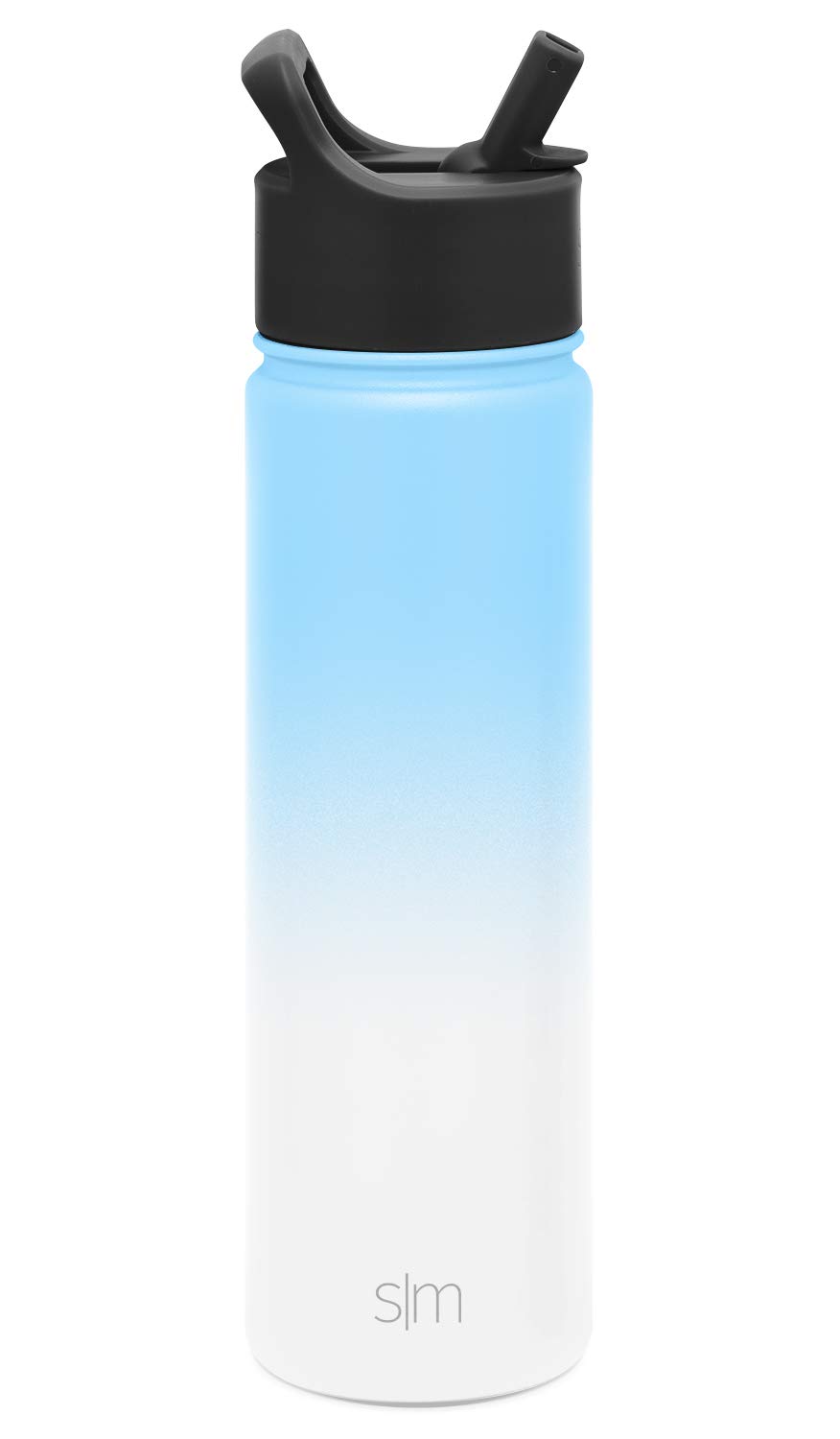 Simple Modern 22 oz Summit Water Bottle with Straw Lid - Gifts for Hydro Vacuum Insulated Tumbler Flask Double Wall Liter - 18/8 Stainless Steel Ombre: Santorini Breeze