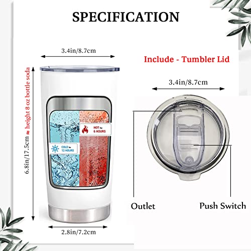 Skull Flower Gifts 20 oz Tumbler Cup with Lid, Vacuum Insulated Tumblers Mug for Birthday Festival Gifts for Men Women