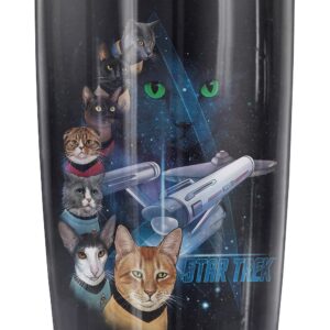 LOGOVISION Star Trek Cat Fleet Stainless Steel Tumbler 20 oz Coffee Travel Mug/Cup, Vacuum Insulated & Double Wall with Leakproof Sliding Lid | Great for Hot Drinks and Cold Beverages