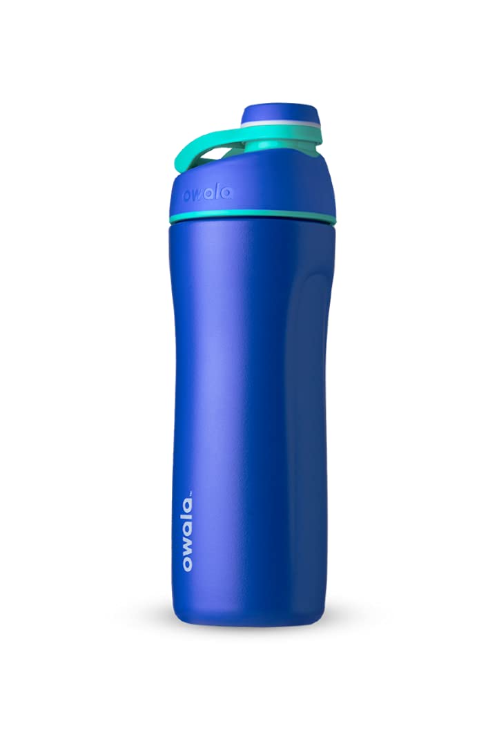 Owala Twist Stainless Steel Drinking Bottle with Screw Cap, 560 ml, Smooshed Blueberry