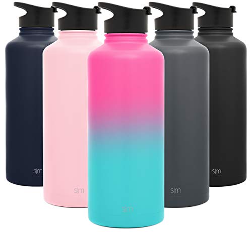 Simple Modern 84oz Water Bottle, Insulated Reusable Wide Mouth Stainless Steel Metal Flask with Flip Lid, Ombre: Sorbet