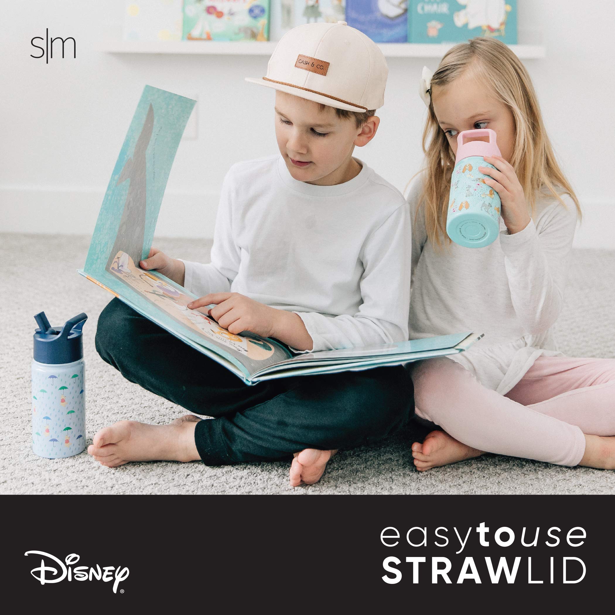 Simple Modern 10oz Disney Summit Kids Water Bottle Thermos with Straw Lid - Dishwasher Safe Vacuum Insulated Double Wall Tumbler Travel Cup 18/8 Stainless Steel -Aladdin: A Whole New World