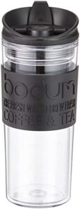 bodum travel mug insulated plastic with flip lid 0.45 litres