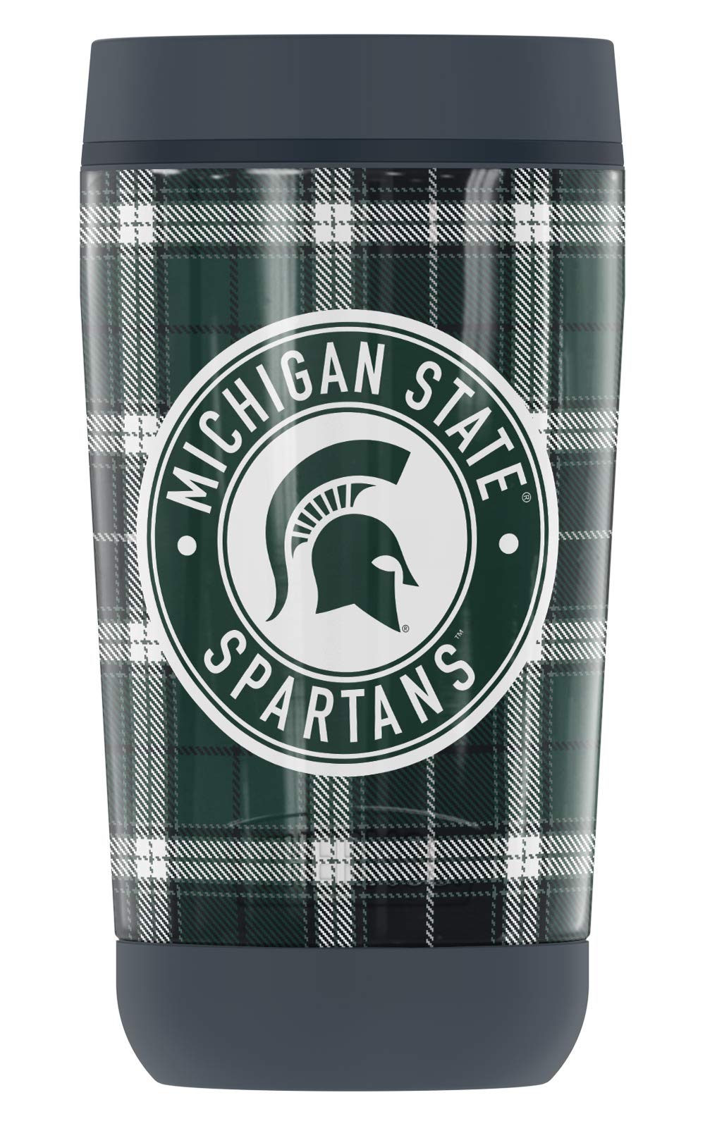 THERMOS Michigan State University Plaid GUARDIAN COLLECTION Stainless Steel Travel Tumbler, Vacuum insulated & Double Wall, 12 oz.