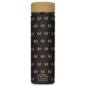 controller gear star wars, jedi pattern, vacuum insulated stainless steel sport water bottle, leak proof, wide mouth, 17 oz, 500 ml - not machine specific