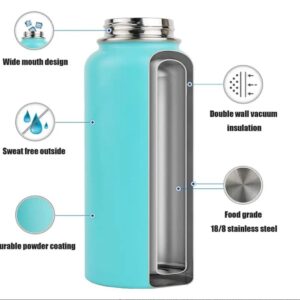 WAASS Sports Water Bottle - 32 Oz,Leak Proof, Vacuum Insulated Stainless Steel, Double Walled Hot & Cold Drink