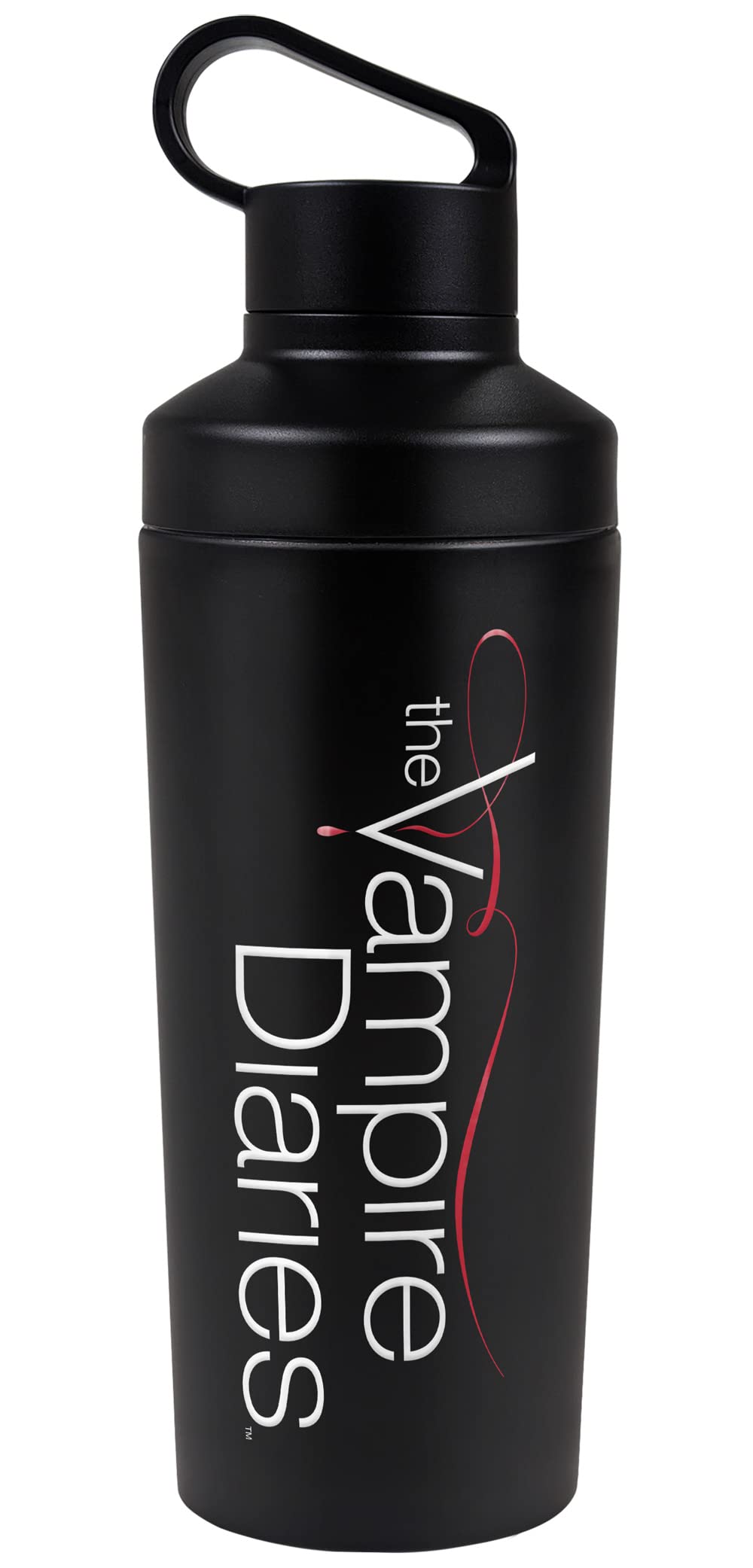 The Vampire Diaries OFFICIAL Tvd Logo 18 oz Insulated Water Bottle, Leak Resistant, Vacuum Insulated Stainless Steel with 2-in-1 Loop Cap