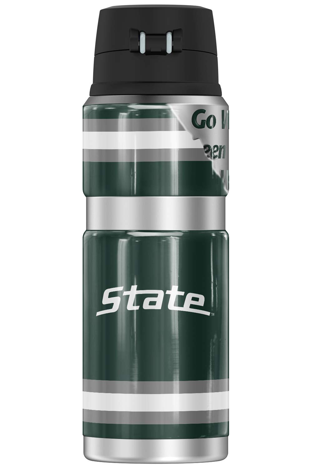 THERMOS Michigan State University Let Her Rip STAINLESS KING Stainless Steel Drink Bottle, Vacuum insulated & Double Wall, 24oz