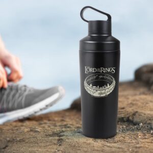 Lord of the Rings OFFICIAL the Journey 18 oz Insulated Water Bottle, Leak Resistant, Vacuum Insulated Stainless Steel with 2-in-1 Loop Cap