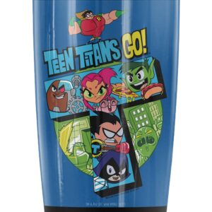 Logovision Teen Titans Go! T Stainless Steel Tumbler 20 oz Coffee Travel Mug/Cup, Vacuum Insulated & Double Wall with Leakproof Sliding Lid | Great for Hot Drinks and Cold Beverages