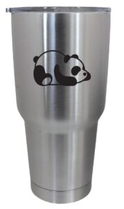 cups drinkware tumbler sticker - panda laying down - funny inspirational cool sticker decal